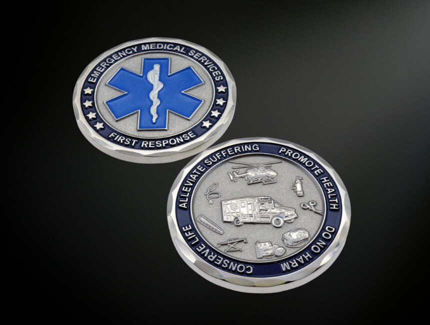 EMS Challenge Coins - PinsFun