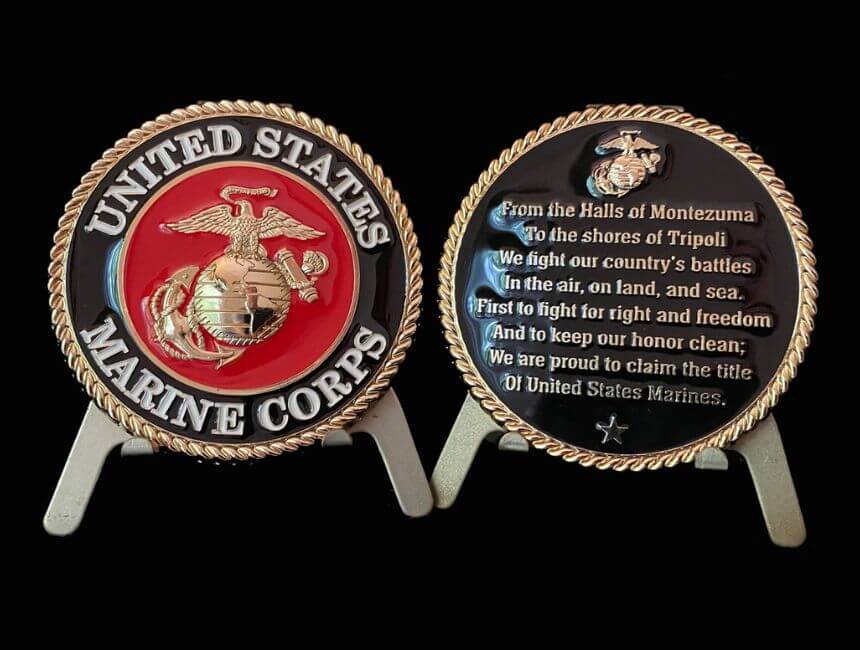 Custom Marine Corps Challenge Coins - PinsFun