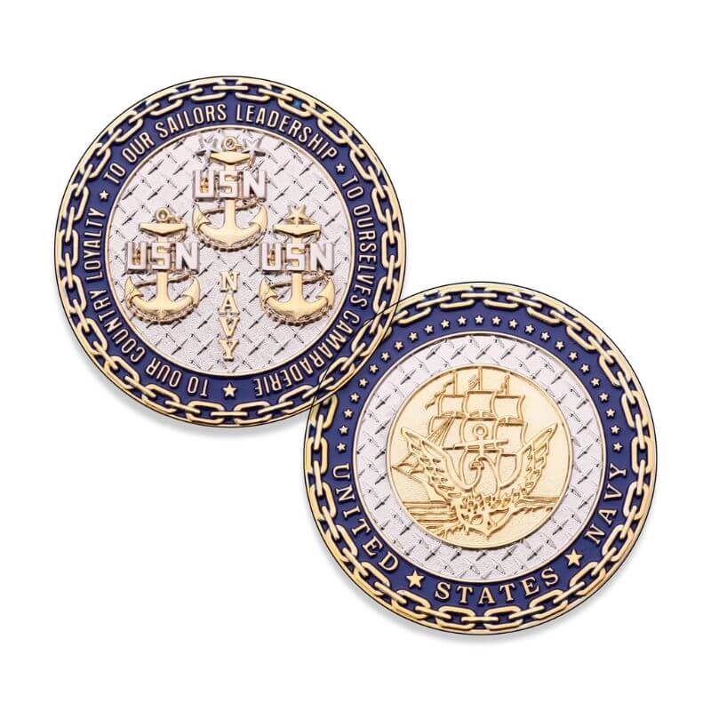 Custom Navy Challenge Coins - PinsFun