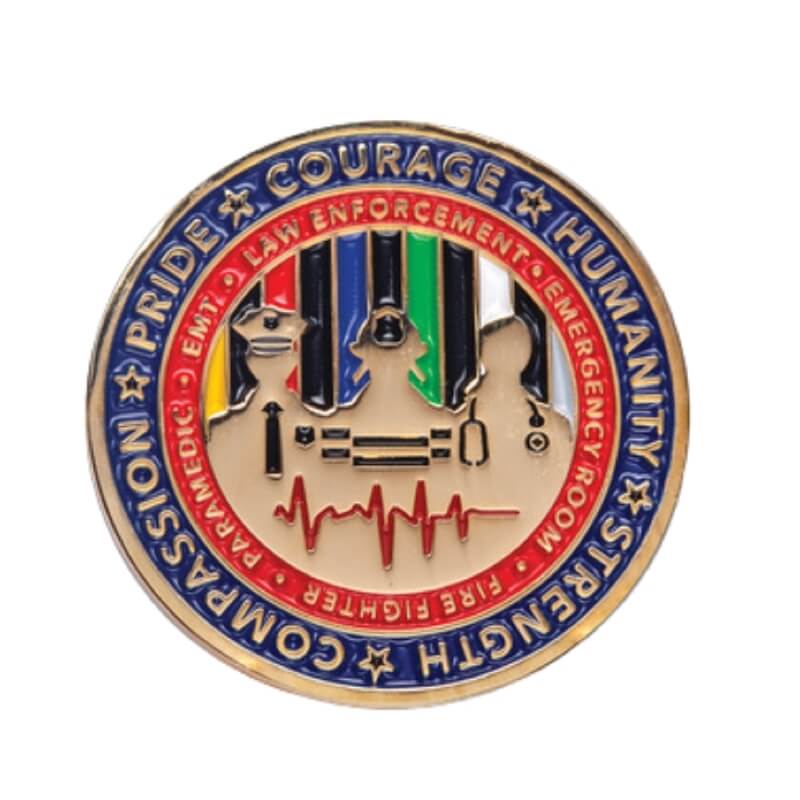 Користувальницька монета виклику першої допомоги - PinsFun