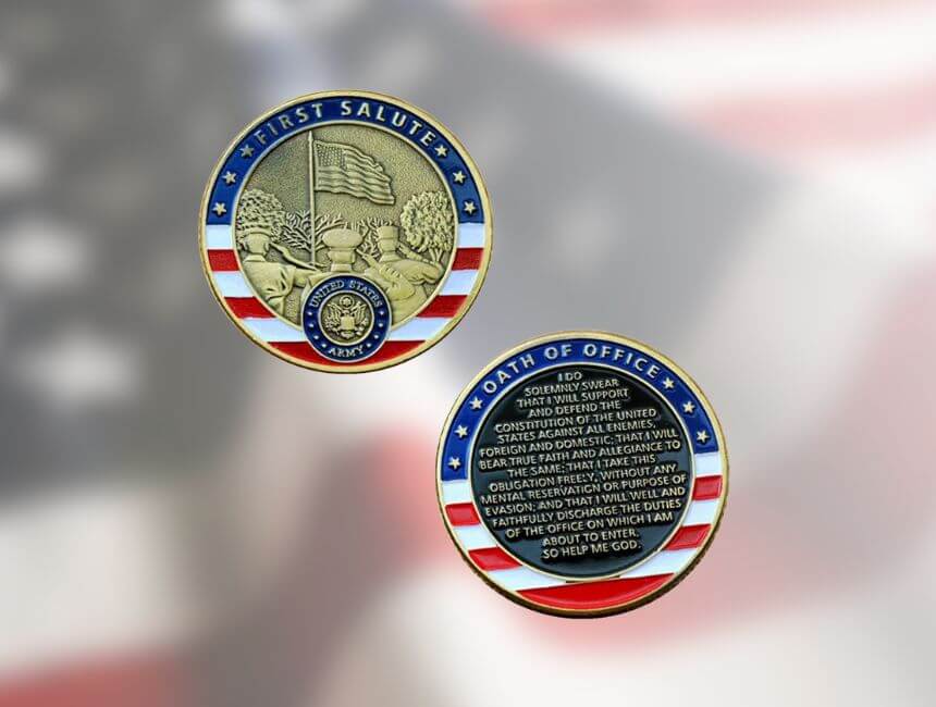 First Salute Challenge Coin - PinsFun