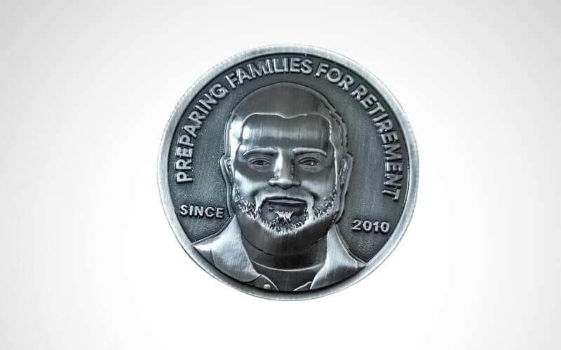 Retirement Challenge Coins - PinsFun